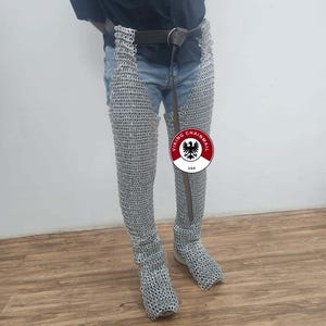 Aluminum Chainmail Leggings: 10mm Flat Ring, Riveted Chausses - Etsy