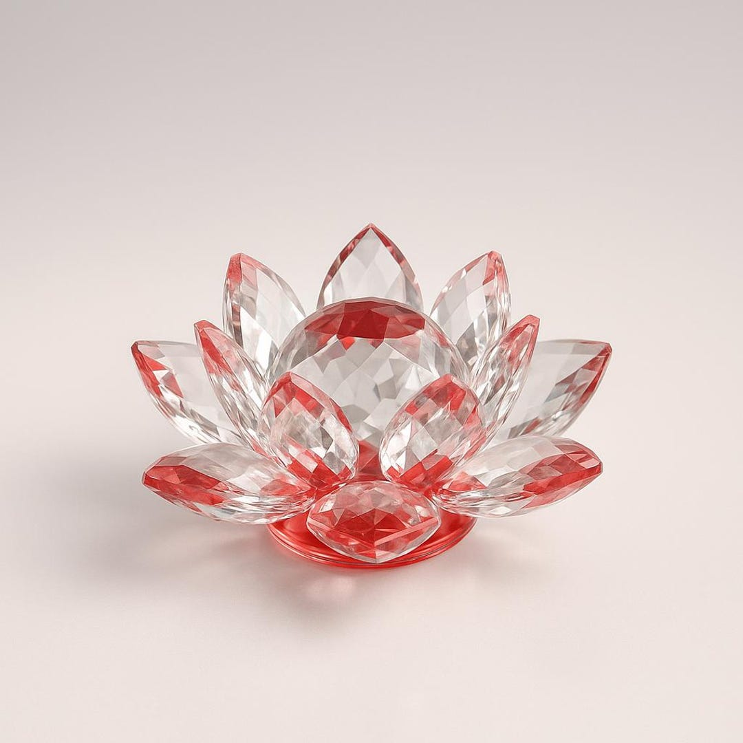 Crystal Lotus Flower – Feng Shui Décor and Paperweight for Home ...