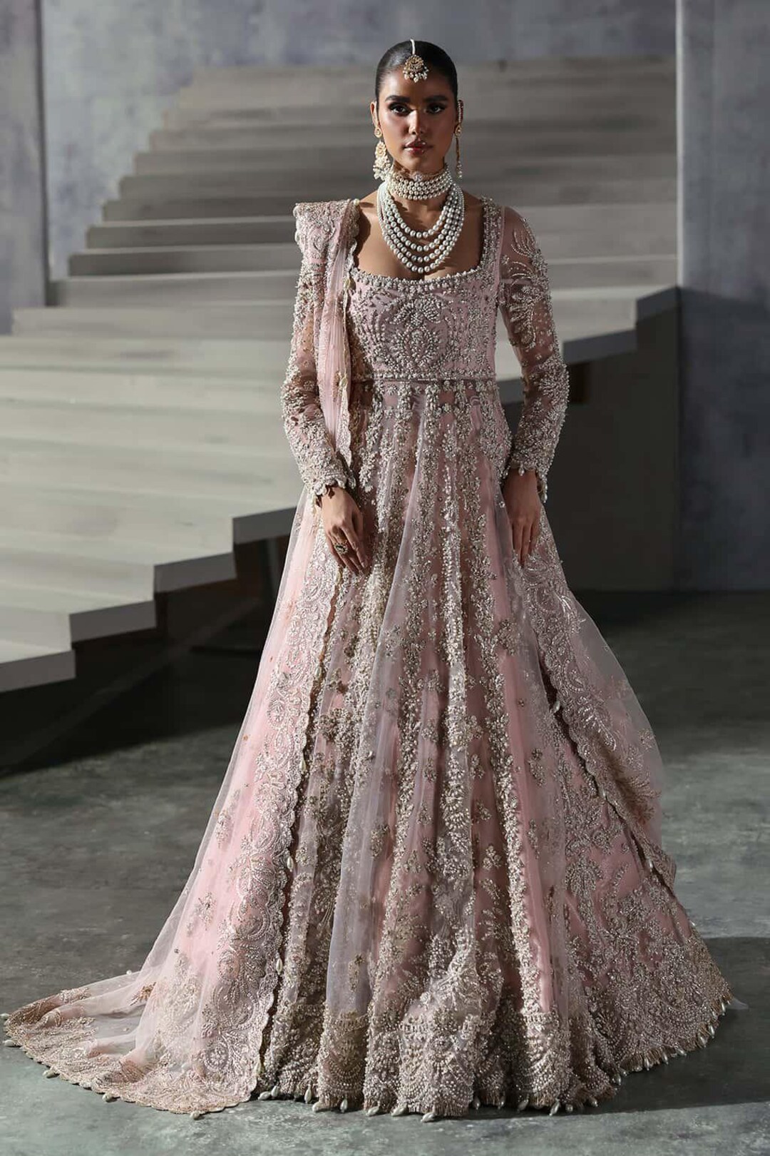 Blush Pink Color Heavy Embroidered Hand Embellished Lehenga Choli ...