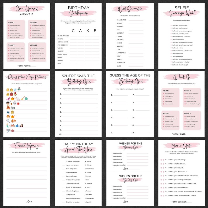 75th Birthday Games for Women 75 Birthday Party Games for Her Born in ...