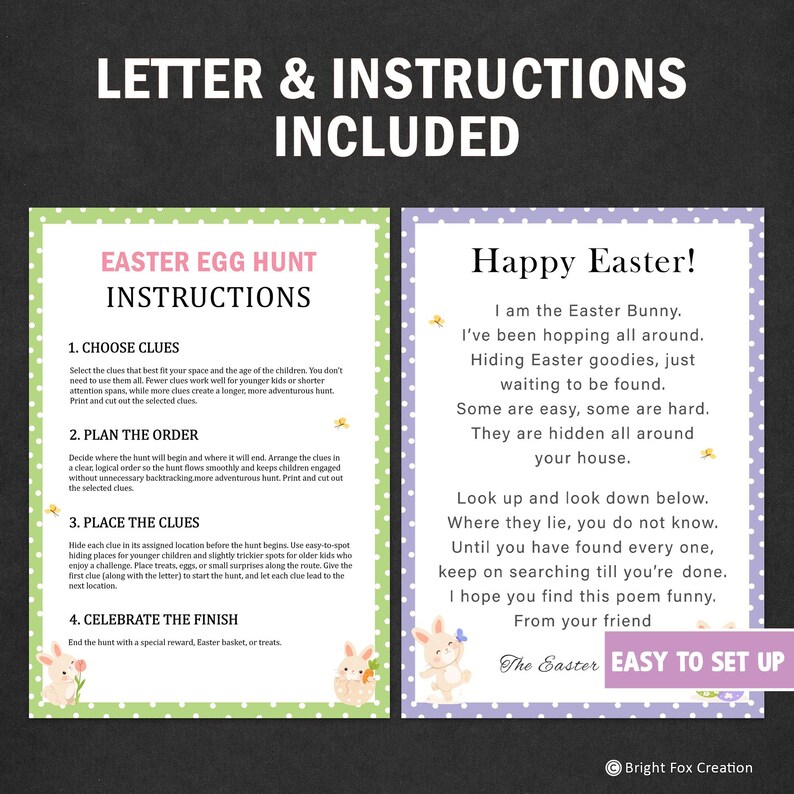 Easter Treasure Hunt for Kids Easter Scavenger Hunt Indoor Outdoor ...