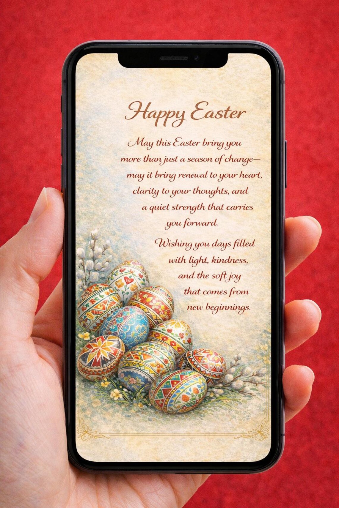 Happy Easter Digital Card, Printable - Etsy