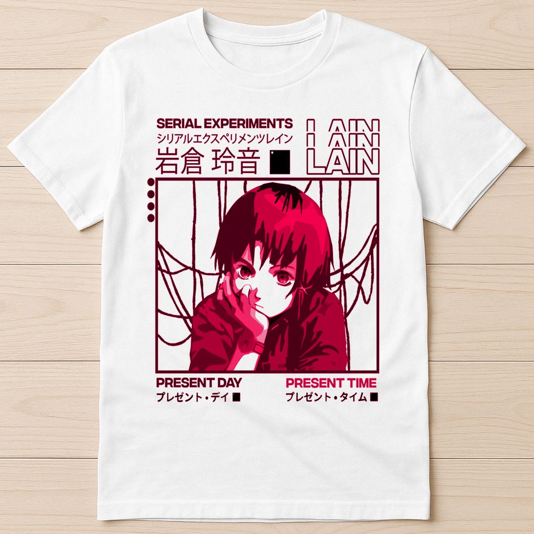 Serial Experiments Lain Japanese Parody Art Anime Funny Gift Tee T ...