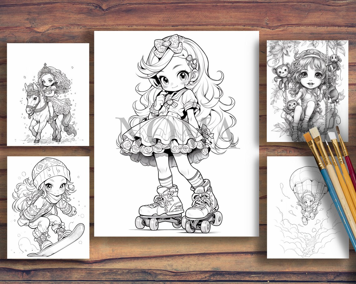 Adventure Girl Coloring Book - Etsy