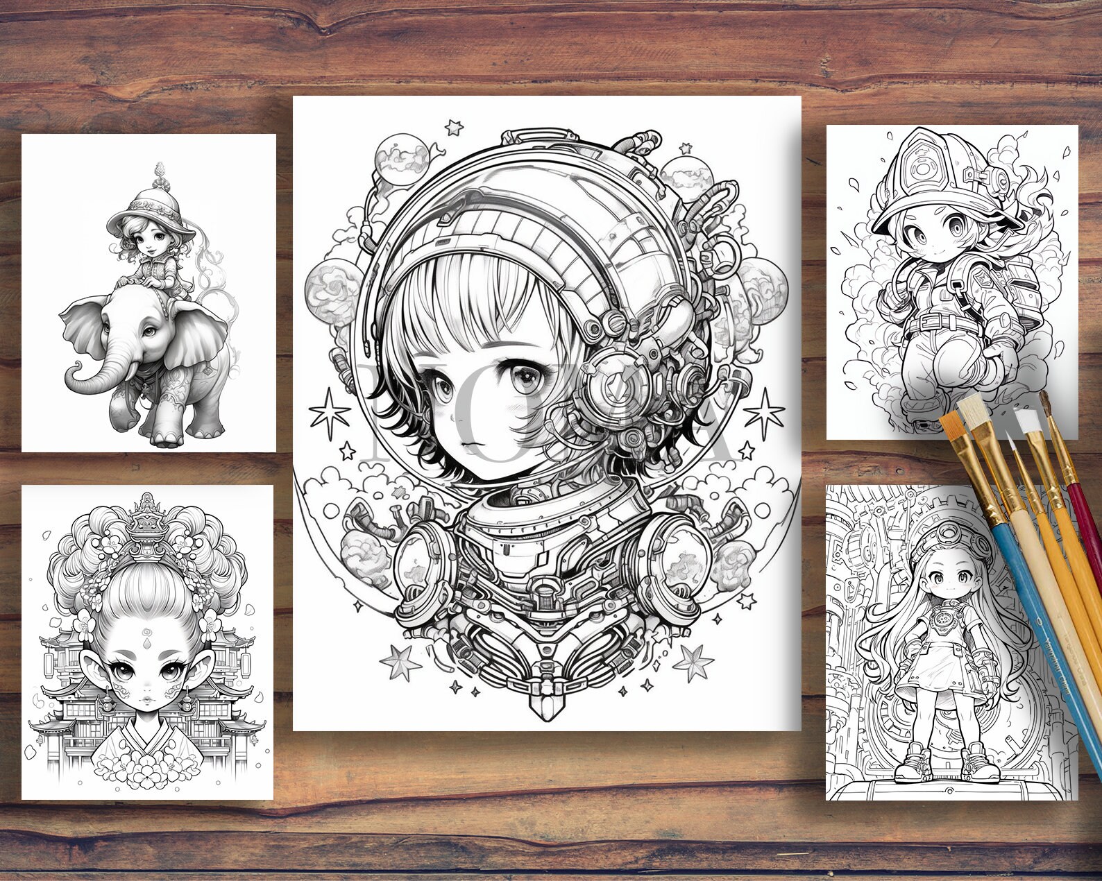 Adventure Girl Coloring Book - Etsy