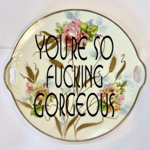 Vintage Swear Word Plate: Upcycled Ceramic Wall Decor - Etsy