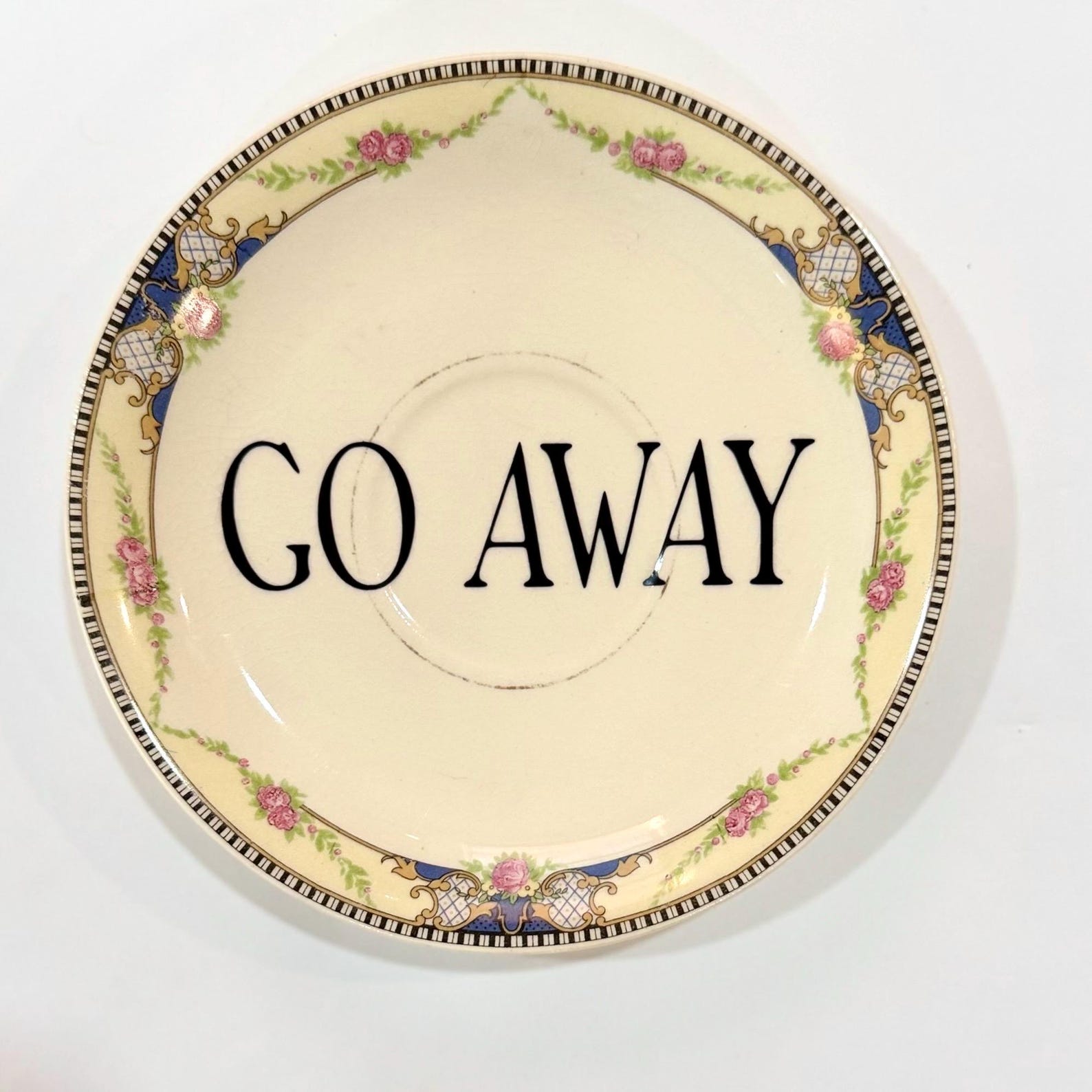 Vintage Swear Word Plate, Upcycled Cheeky Home Decor, Funny Gag Gift ...