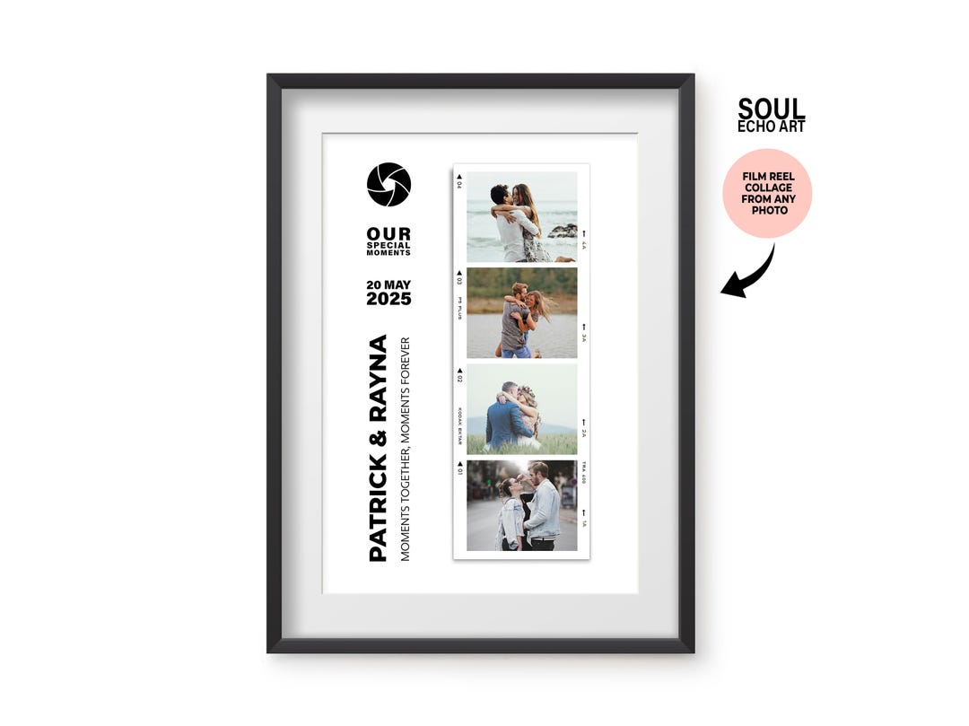 Personalized Polaroid Style Photo Collage; Photo Strip Wall Art; Custom ...