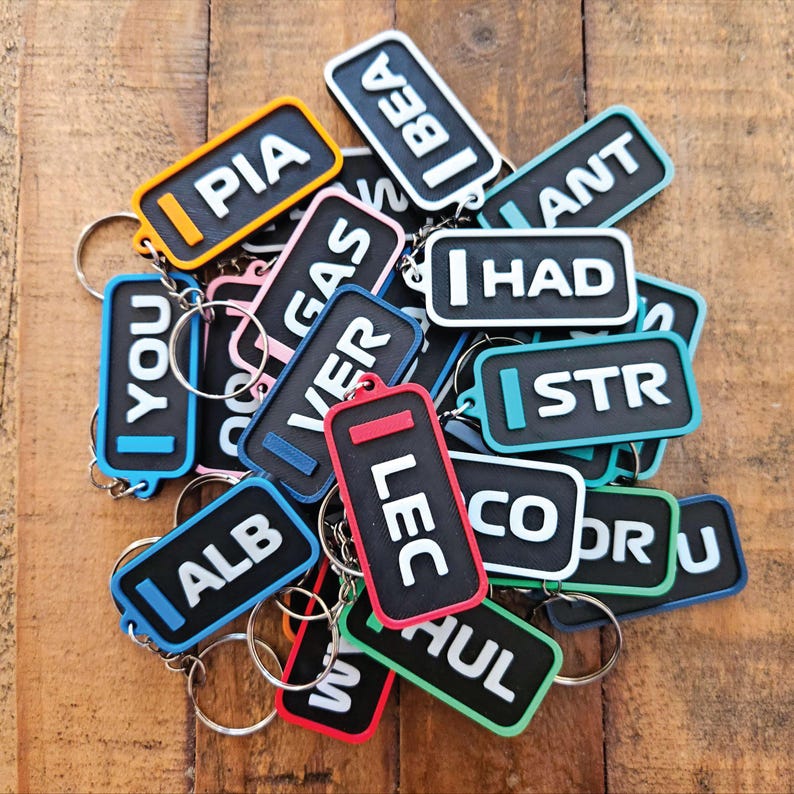 F1 Driver Keychain Custom 3-letter Name Tags Formula One 2025 Merch ...