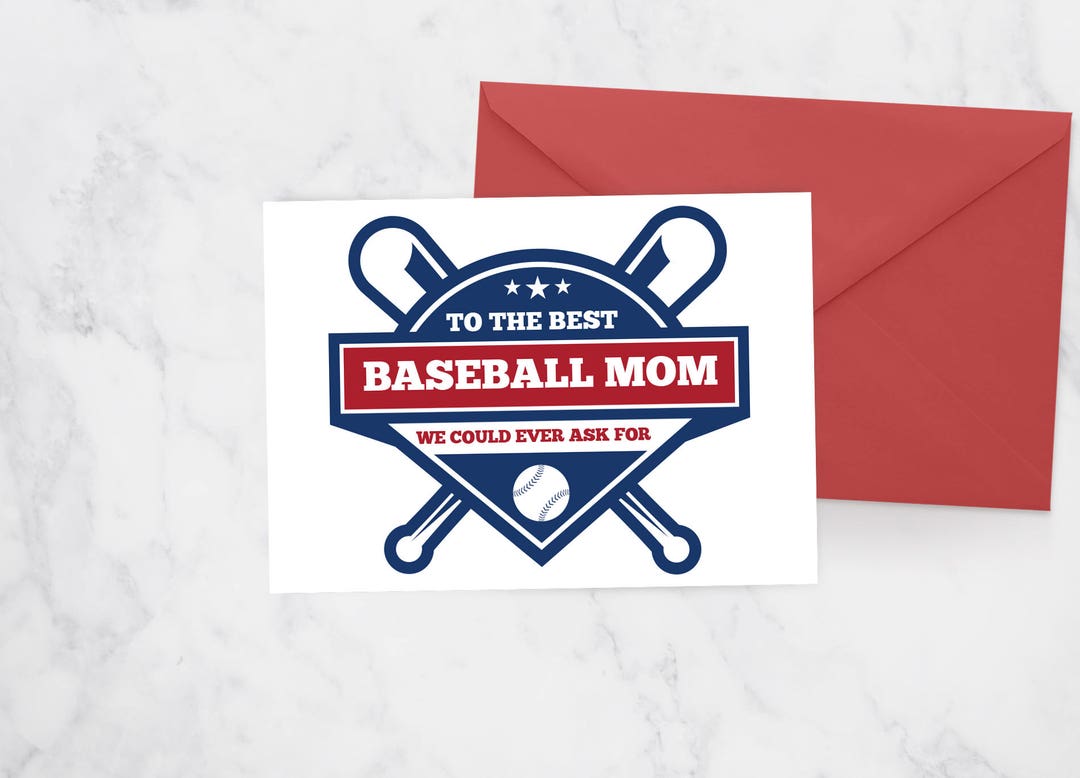 Printable Baseball Mom Mother's Day Card - Sweet Sports Printables, DIY ...