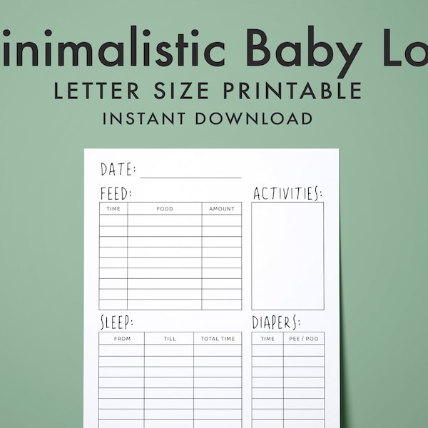 Toddler Daily Report - Etsy