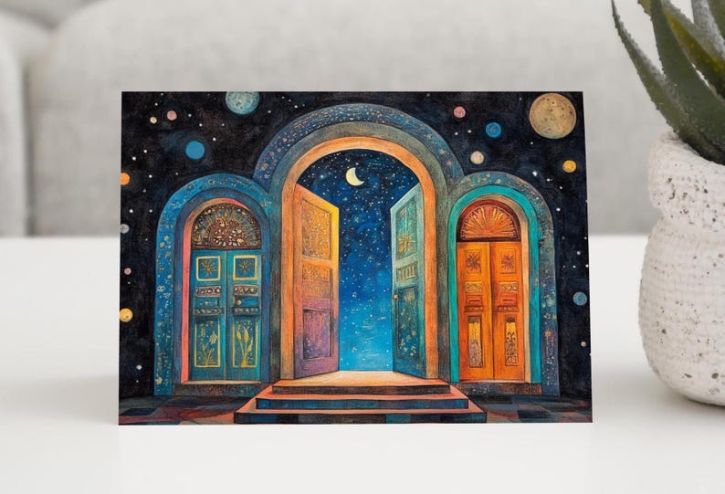 Printable Space Doors Card - General Everyday Cards Printables - All ...