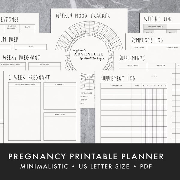Downloadable Pregnancy Journal - Etsy