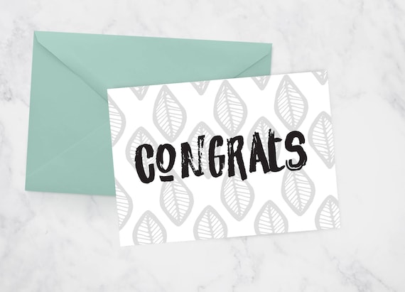 Printable Congrats Card Congratulations Printables Gift - Etsy