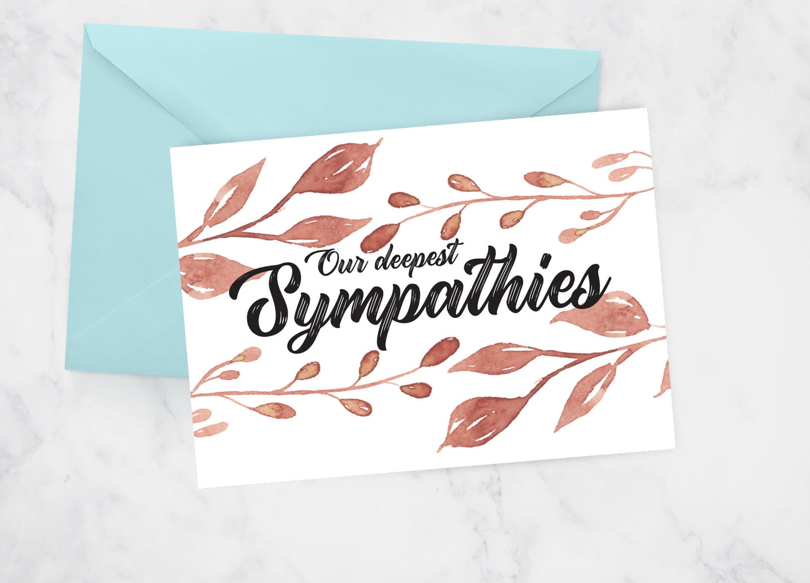 Printable Our Deepest Sympathies Card - Condolence Printables - Gift ...