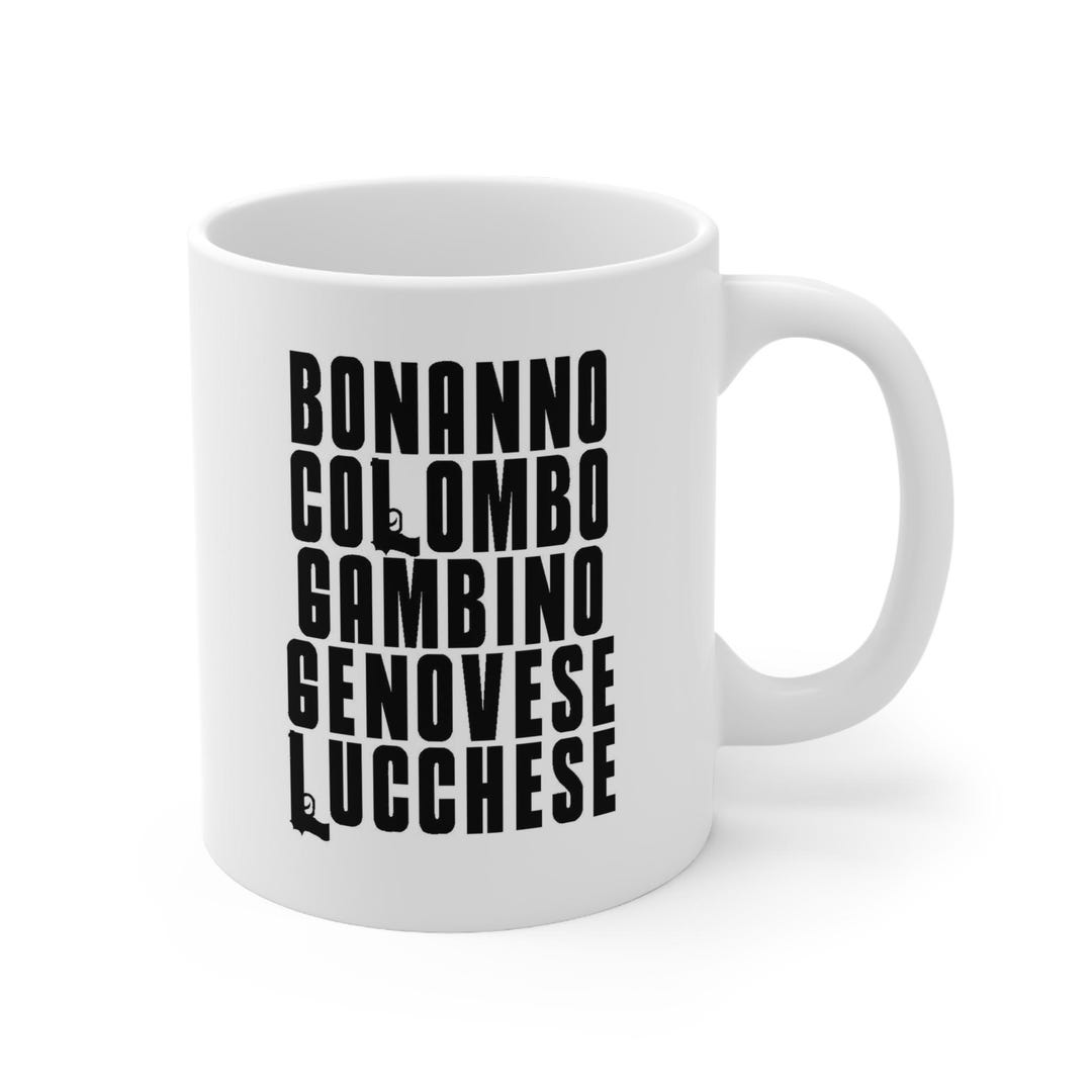 The Five Families Mafia Mug - Most Wanted - Etsy