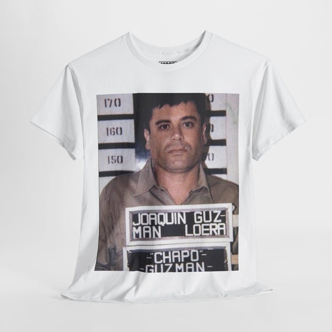 El Chapo Mugshot Tee - Most Wanted - Etsy