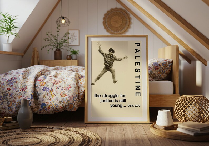 Vintage Palestine Solidarity Poster – 1970 GUPS “the Struggle for ...