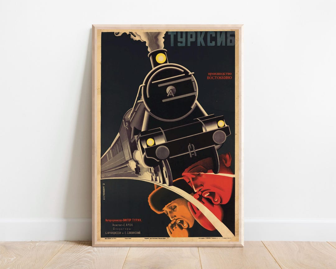 Turksib Soviet Film Poster 1929 | Vintage USSR Cinema Art Print - Etsy