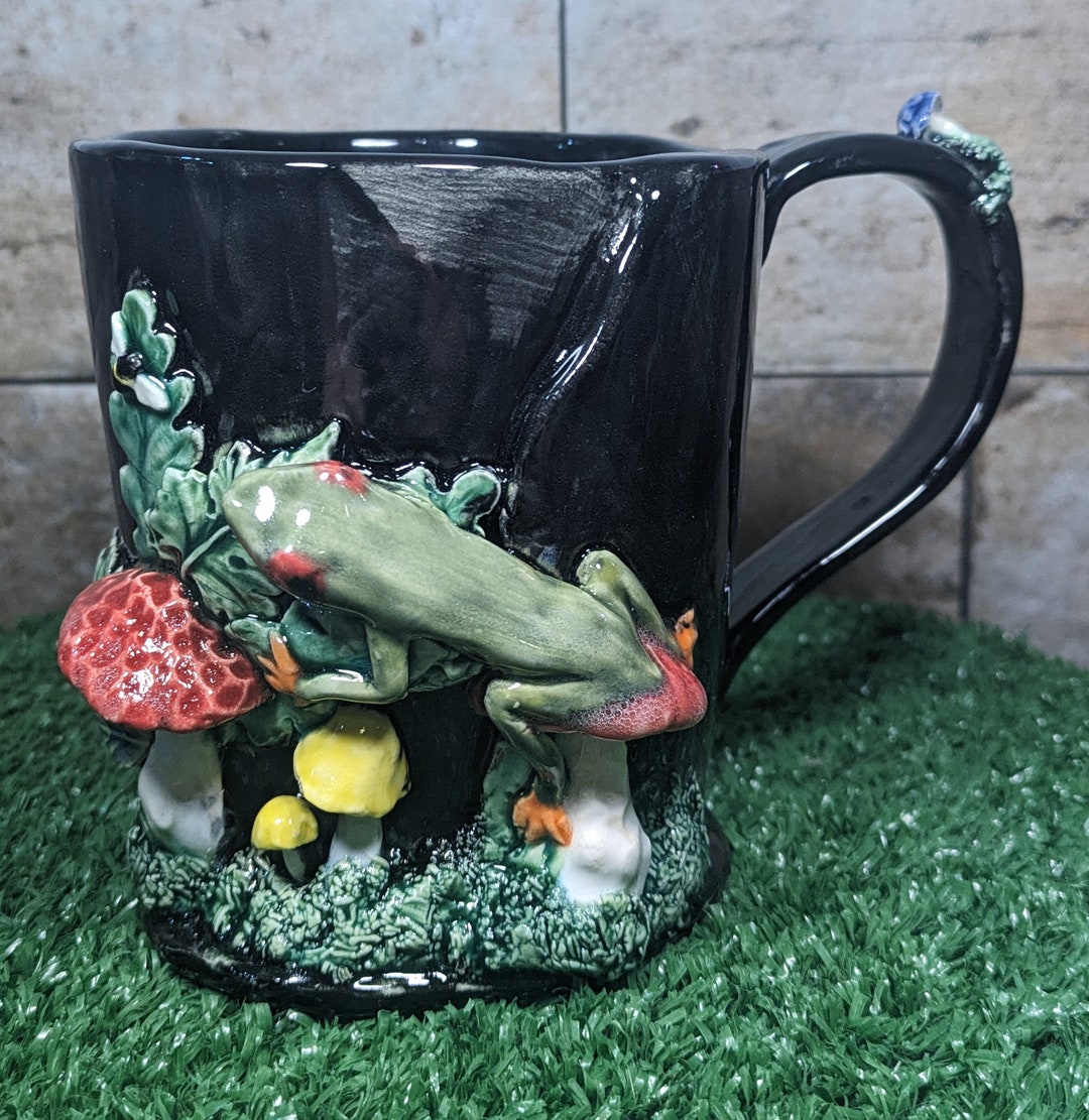 Tree Frog Hand Built Pottery Mug 12oz Mug - Etsy