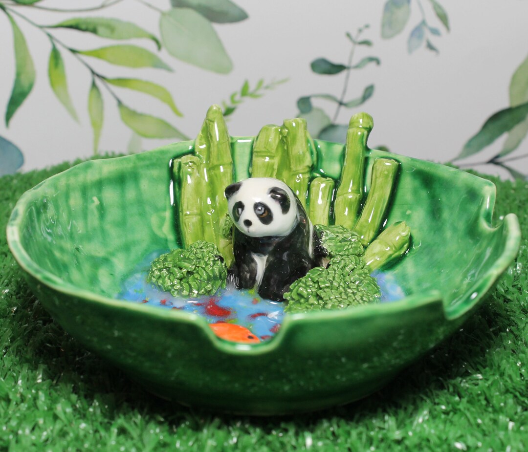 Panda Ceramic Ashtray Handbuilt Pottery - Etsy