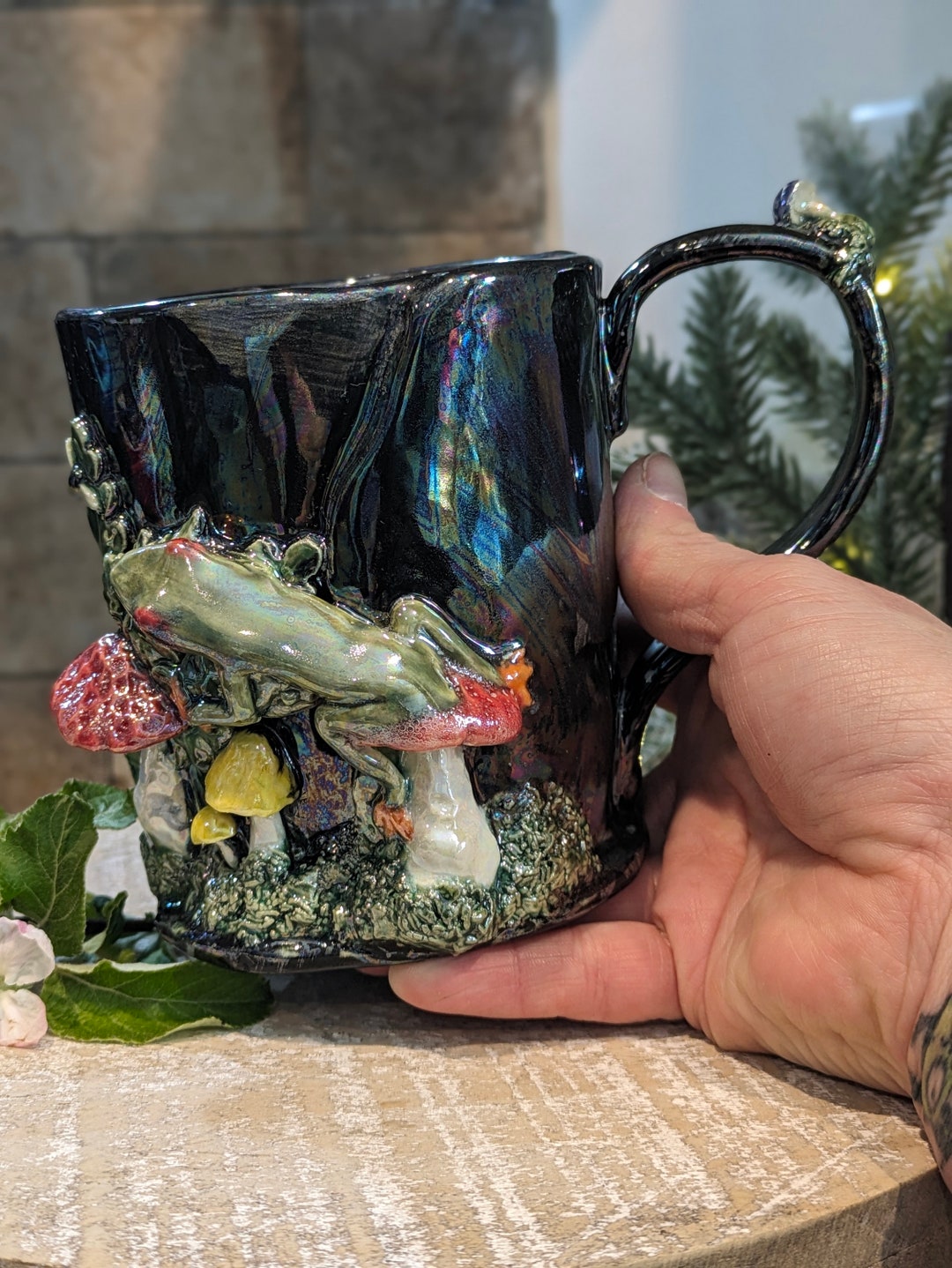 Red Eye Tree Frog Hand Built Pottery Mug 12oz Mug - Etsy
