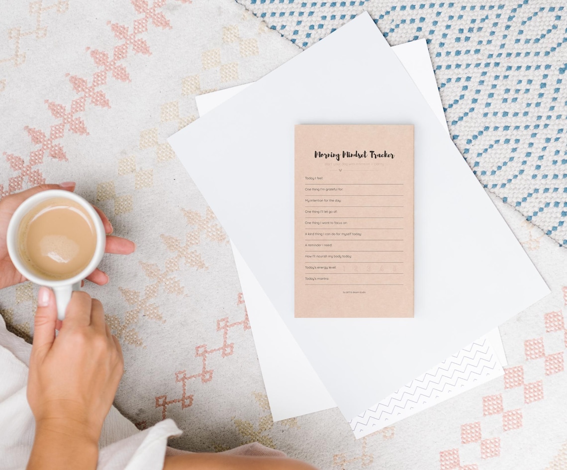 Morning Mindset Tracker Printable: Daily Self-care Worksheet (PDF) - Etsy
