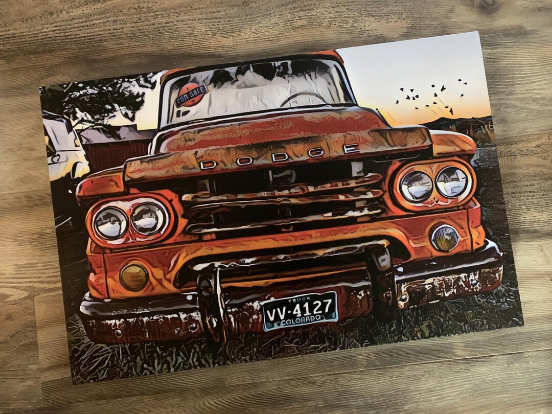 Colorado Farmland Truck Custom Design Photography Canvas - Etsy