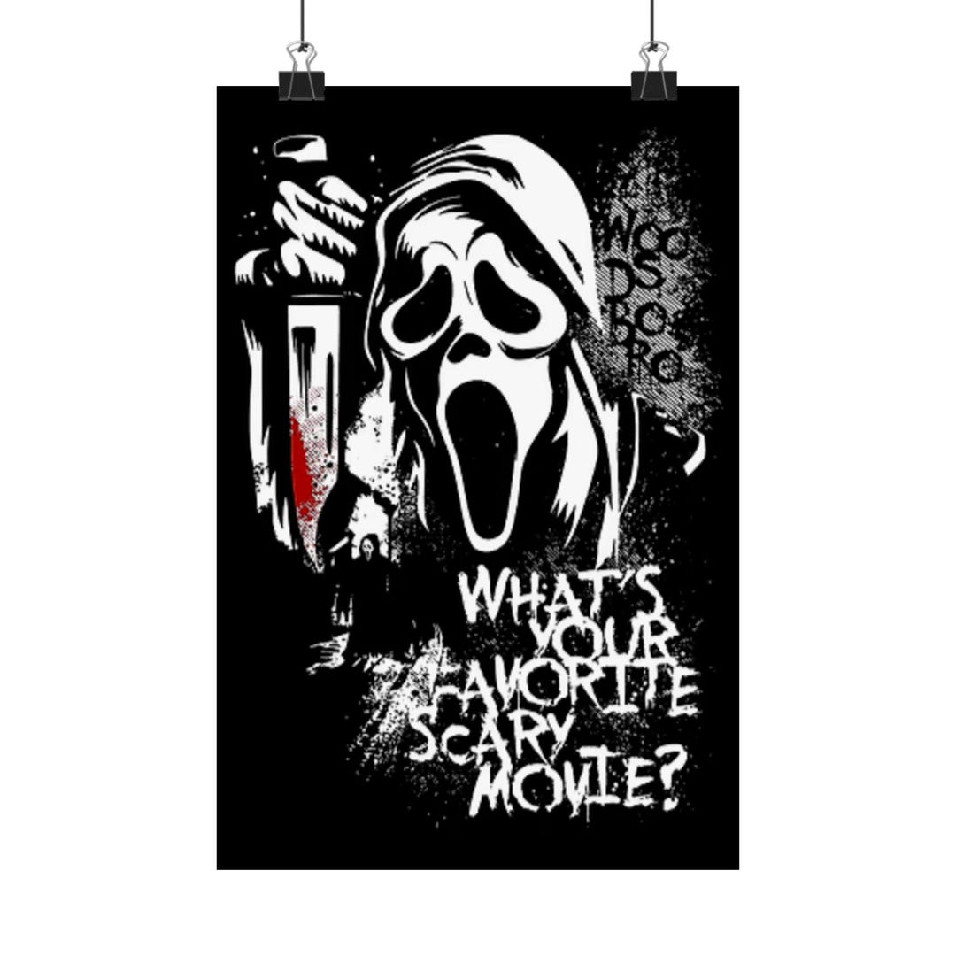 Scream Movie Ghostface Horror Matte Vertical Posters, Horror Decor ...