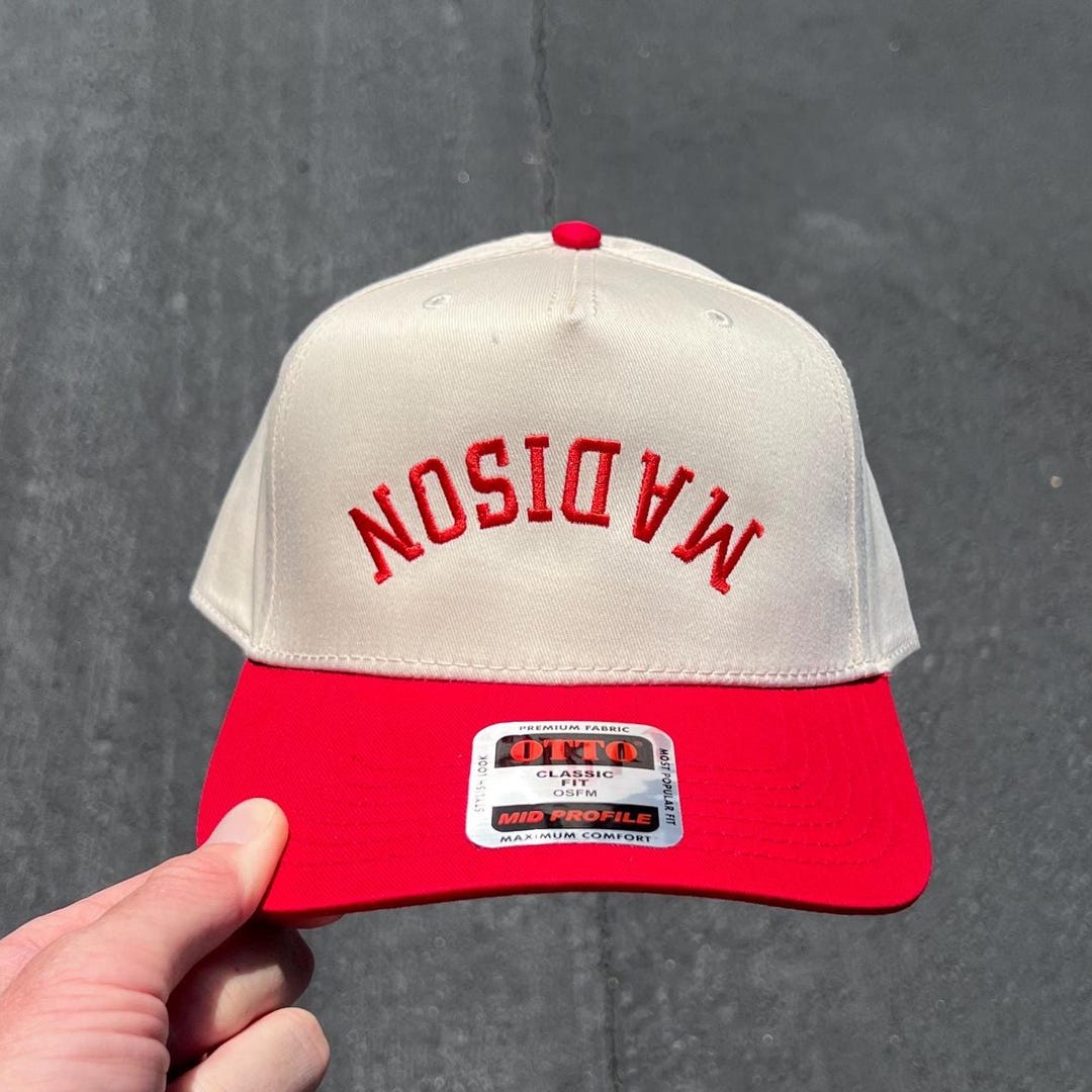 Madison Upside Down Hat, Madison Wisconsin Hat, City Hat, Upside Down ...
