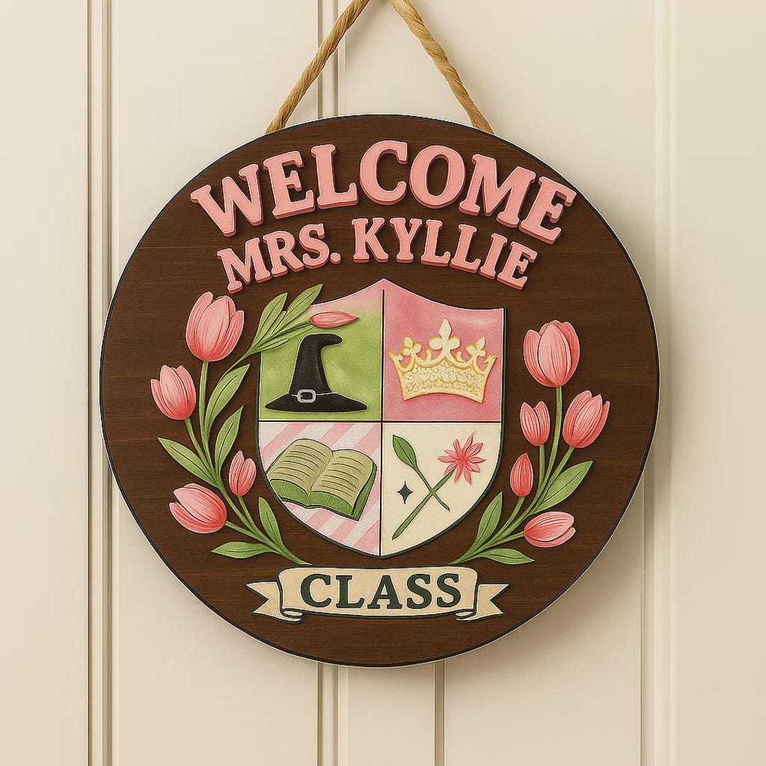 Personalized Teacher Classroom Door Sign: 3D Jungle Animals Welcome ...