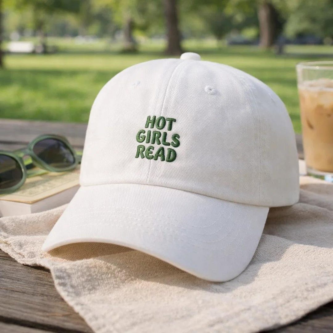 Hot Girls Read White Baseball Cap Embroidered Reader Dad Hat Adjustable ...
