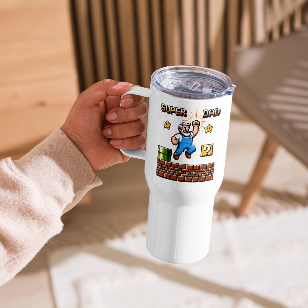 Super Dad Travel Mug, Gamer 8-bit, Father's Day Gift - Etsy
