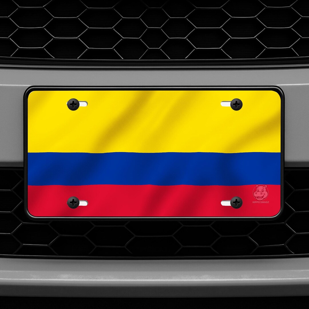 Colombia Flag LICENSE PLATE Tag, World Cup Colombian Car Vanity, Sports ...