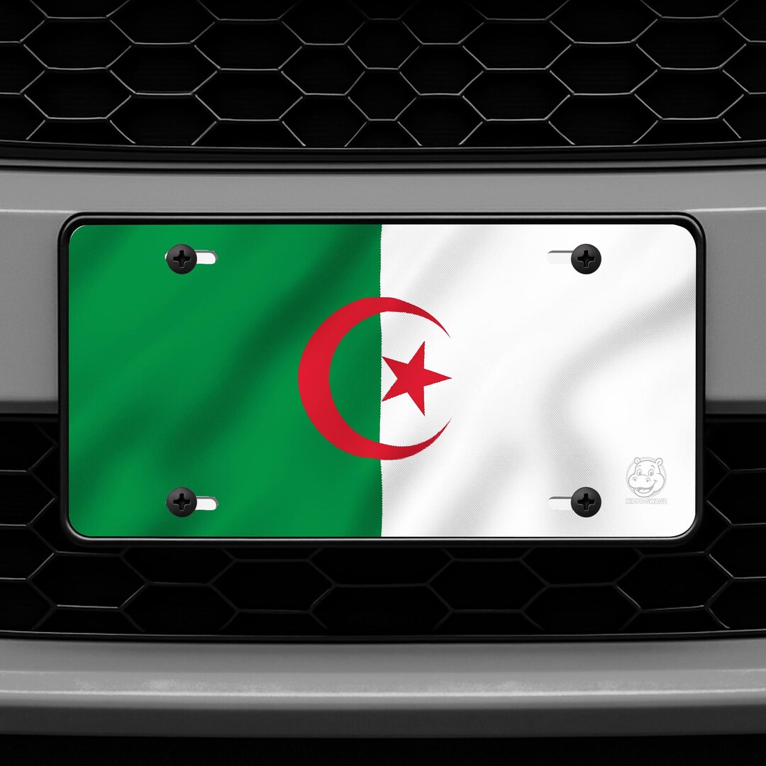 Algeria Flag LICENSE PLATE Tag, World Cup Algerian Car Vanity, Sports ...