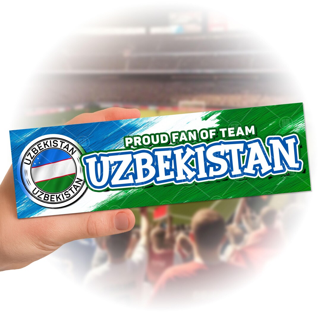 Proud Fan of Team Uzbekistan MAGNET or STICKER, Custom Car Decal, Uzbek ...