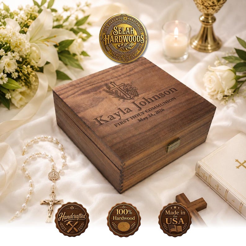 Custom Engraved Wooden Keepsake Box - Solid Walnut or Maple ...