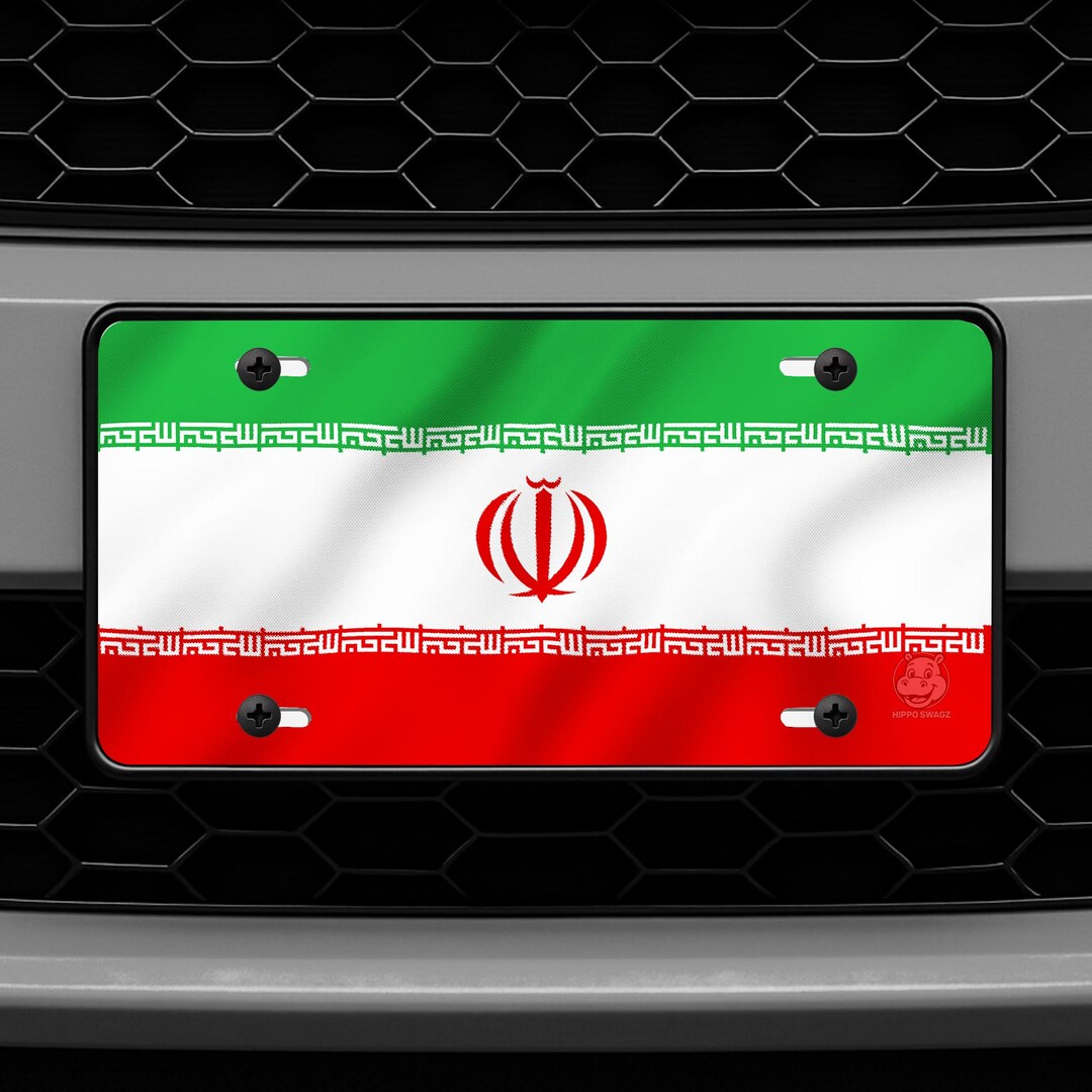 Iran Flag LICENSE PLATE Tag, World Cup Iranian Car Vanity, Sports Fan ...