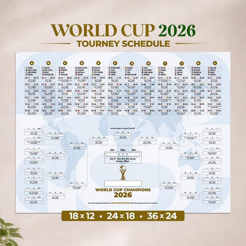 World Cup 2026 Wall Chart - Etsy