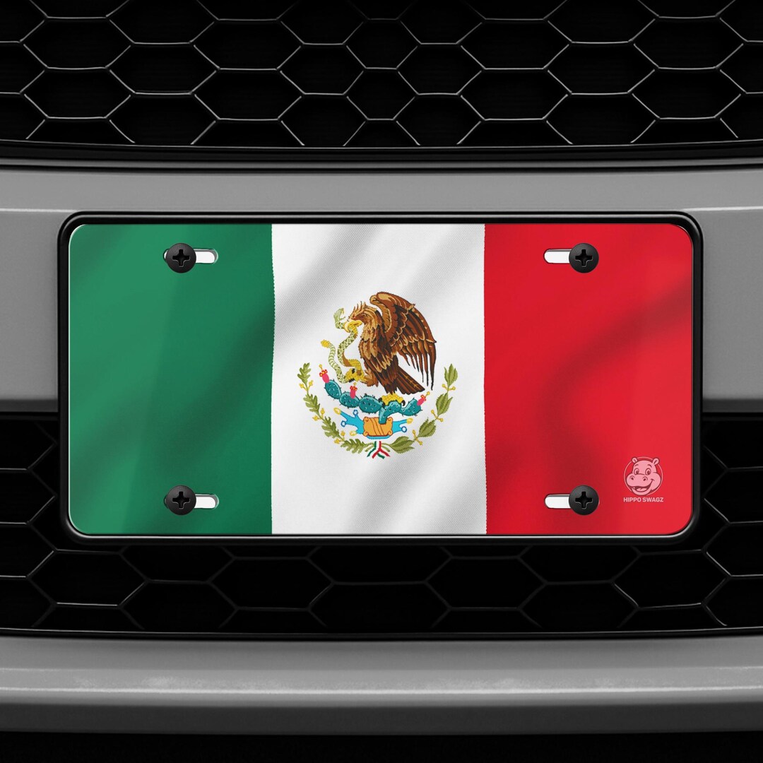 Mexico Flag LICENSE PLATE Tag, World Cup Mexican Car Vanity, Sports Fan ...