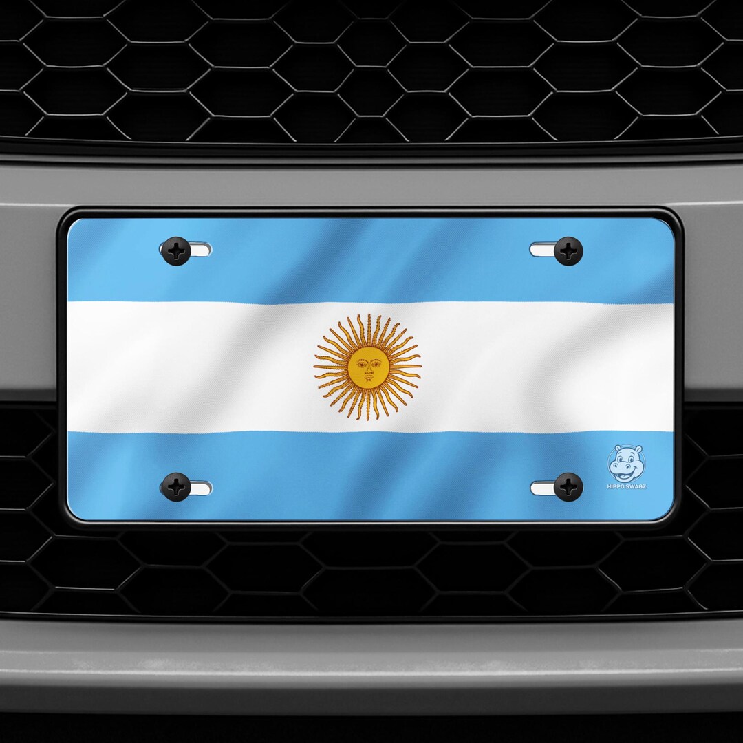 Argentina Flag LICENSE PLATE Tag, World Cup Argentine Car Vanity ...