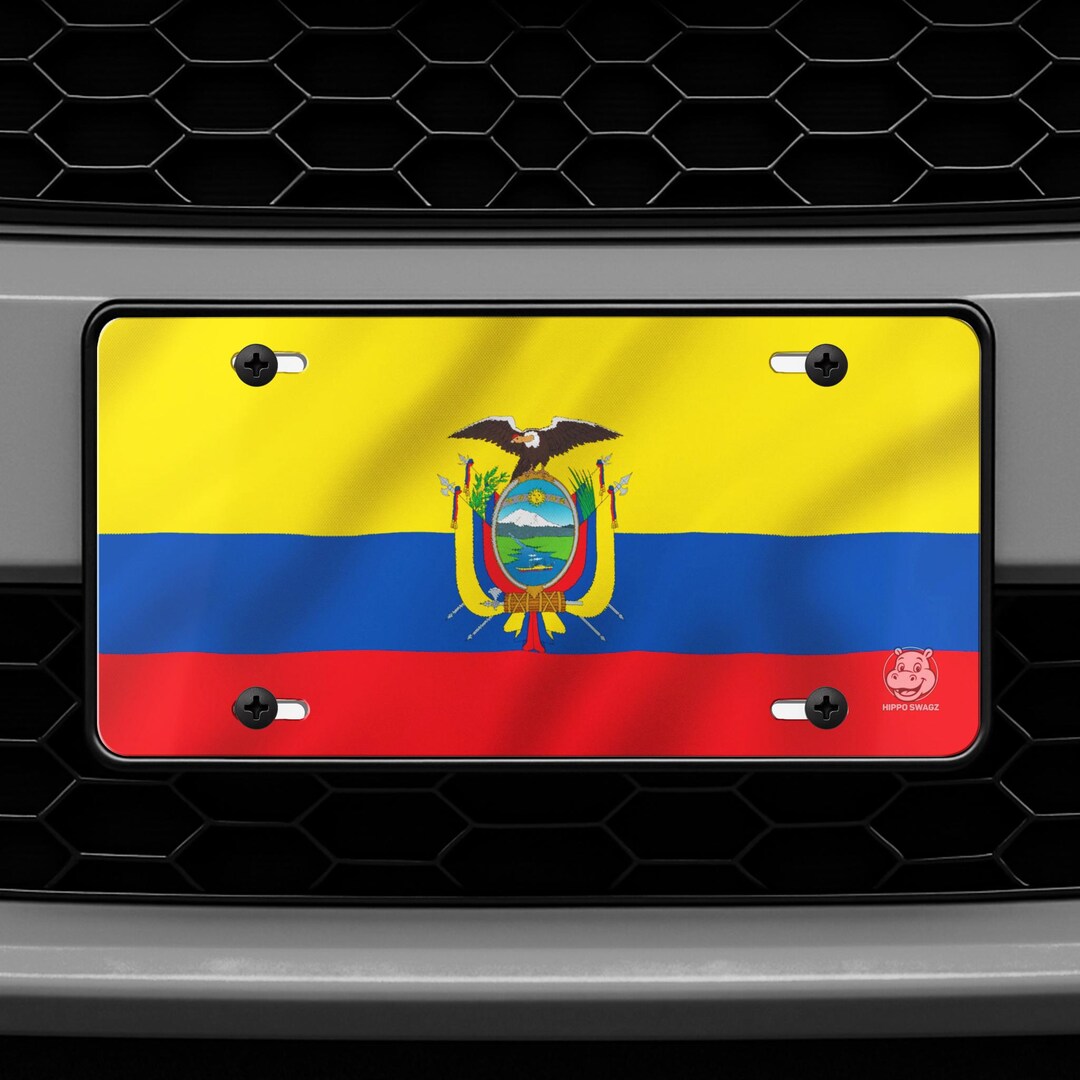 Ecuador Flag License Plate, Ecuadorian Pride, Aluminum Car Tag - Etsy
