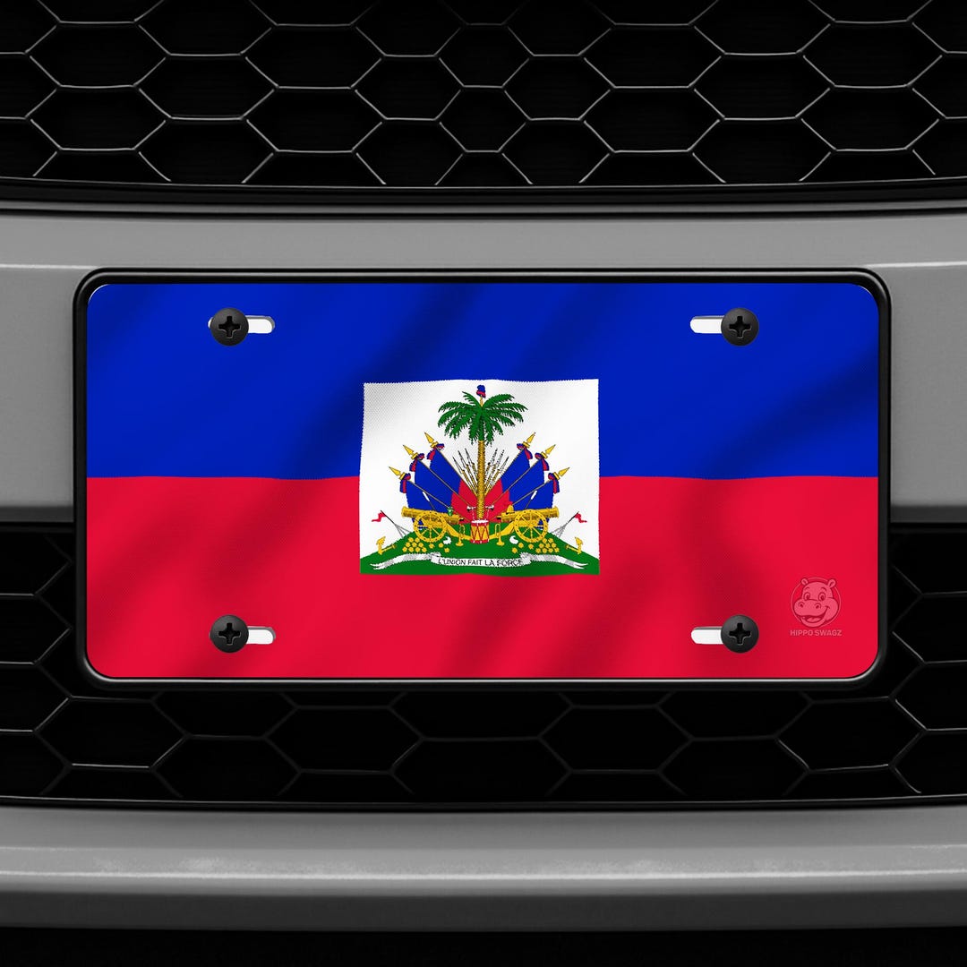 Haiti Flag LICENSE PLATE Tag, World Cup Haitian Car Vanity, Sports Fan ...