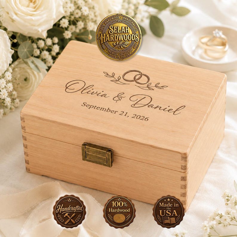 Custom Engraved Wooden Keepsake Box - Solid Walnut or Maple ...