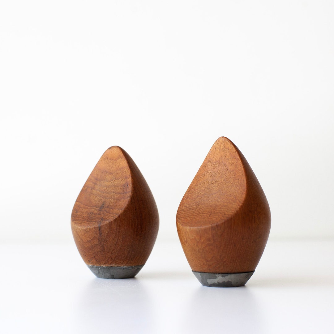 Vintage Danish Modern Teak Salt Pepper Shakers - P. J. Ostergaard ...