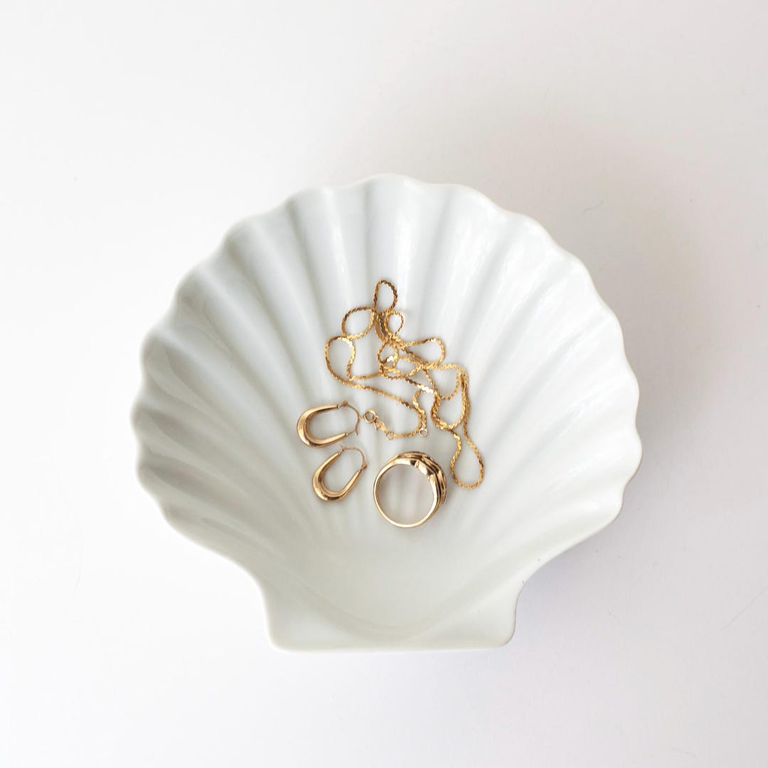 Vintage Dansk Ceramic Scallop Shell Trinket Dish Made in France - Etsy