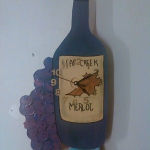 Wine Bottle Pendulum Wall Clock - Etsy