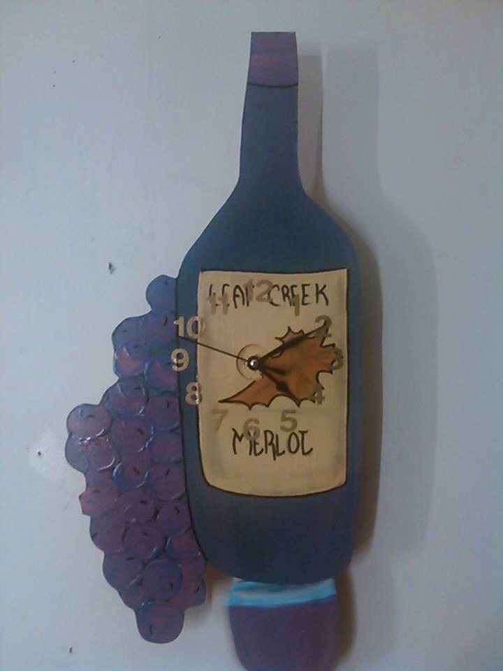 Wine Bottle Pendulum Wall Clock - Etsy
