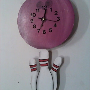 Bowling Ball and Pins Pendulum Sports Wall Clock - Etsy