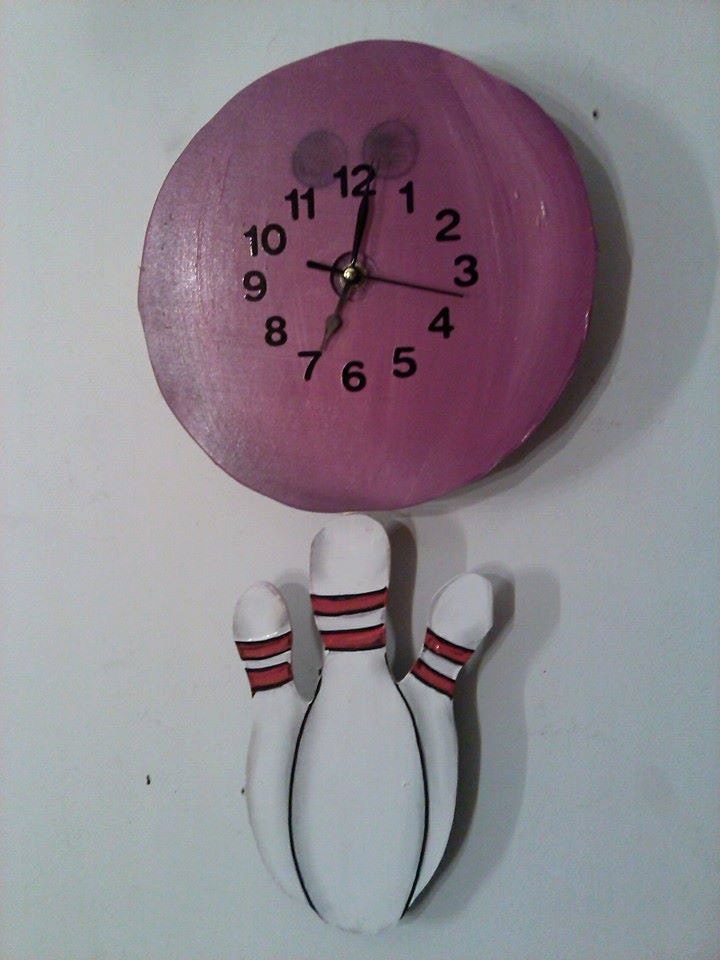 Bowling Ball and Pins Pendulum Sports Wall Clock | Etsy